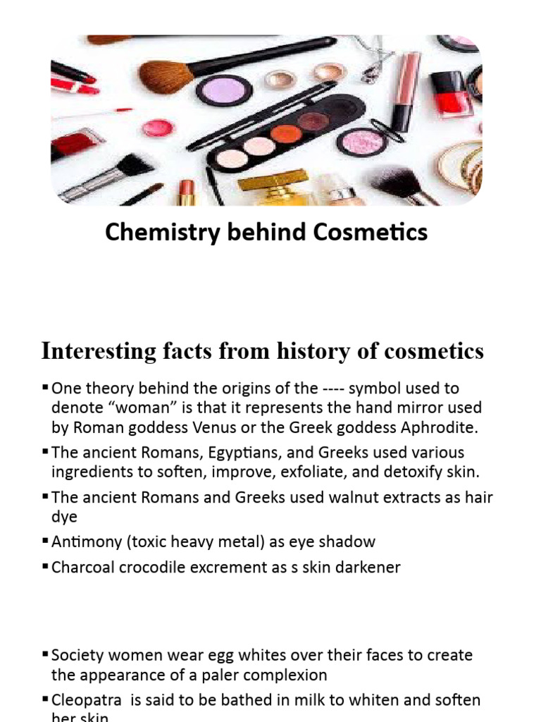 Chemistry of Cosmetics Explained | PDF | Cosmetics | Shampoo