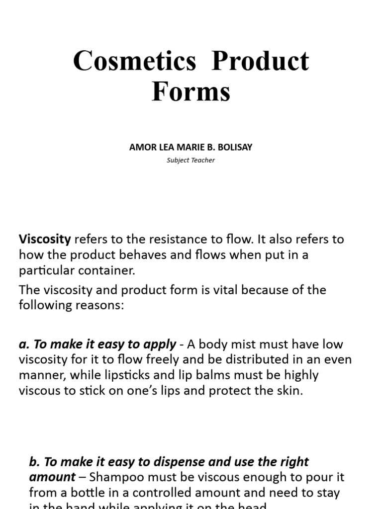 History of Cosmetics and Product Forms | PDF | Emulsion | Cosmetics