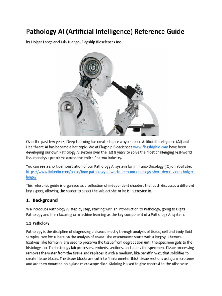 PathologyAI ReferencGuide | PDF | Pathology | Deep Learning
