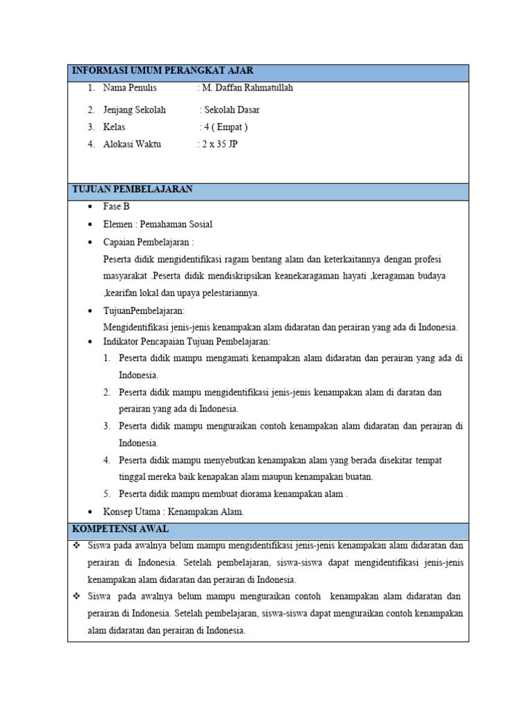 Modul Ajar Ipas Kelas 4 | PDF | Kajian Bahasa Asing