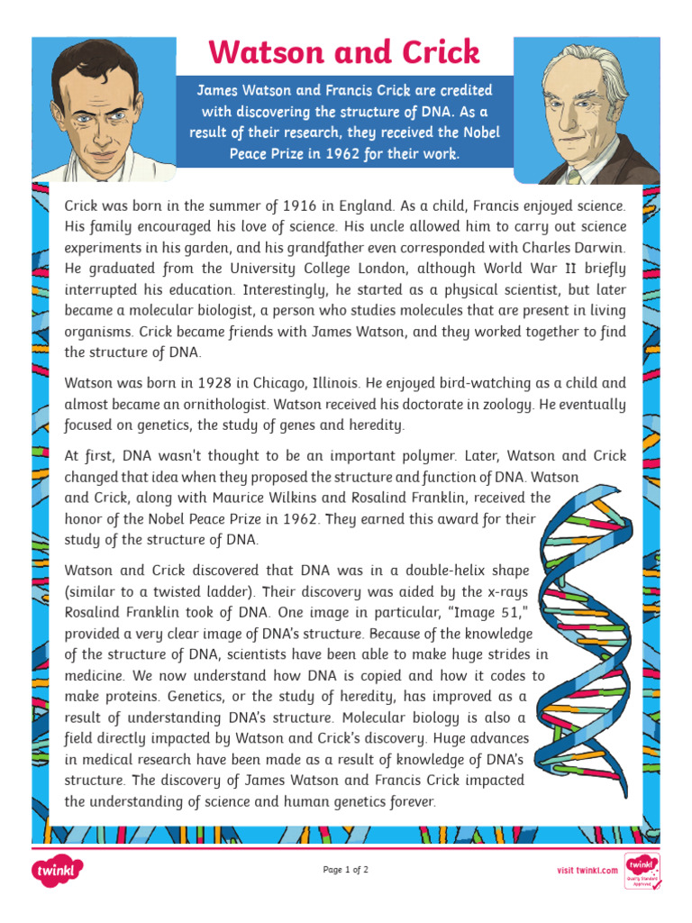 Watsin and Crick | PDF | Francis Crick | James Watson