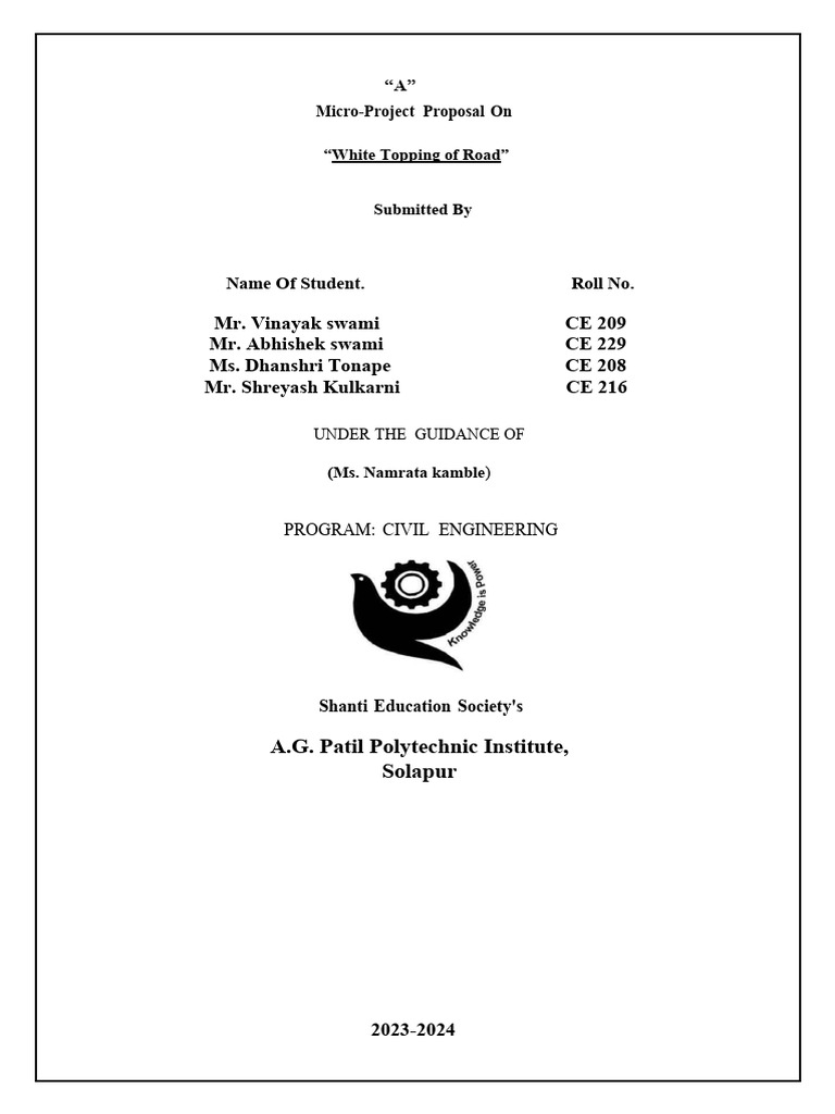 White Topping for Road Rehabilitation | PDF | Concrete | Road Surface