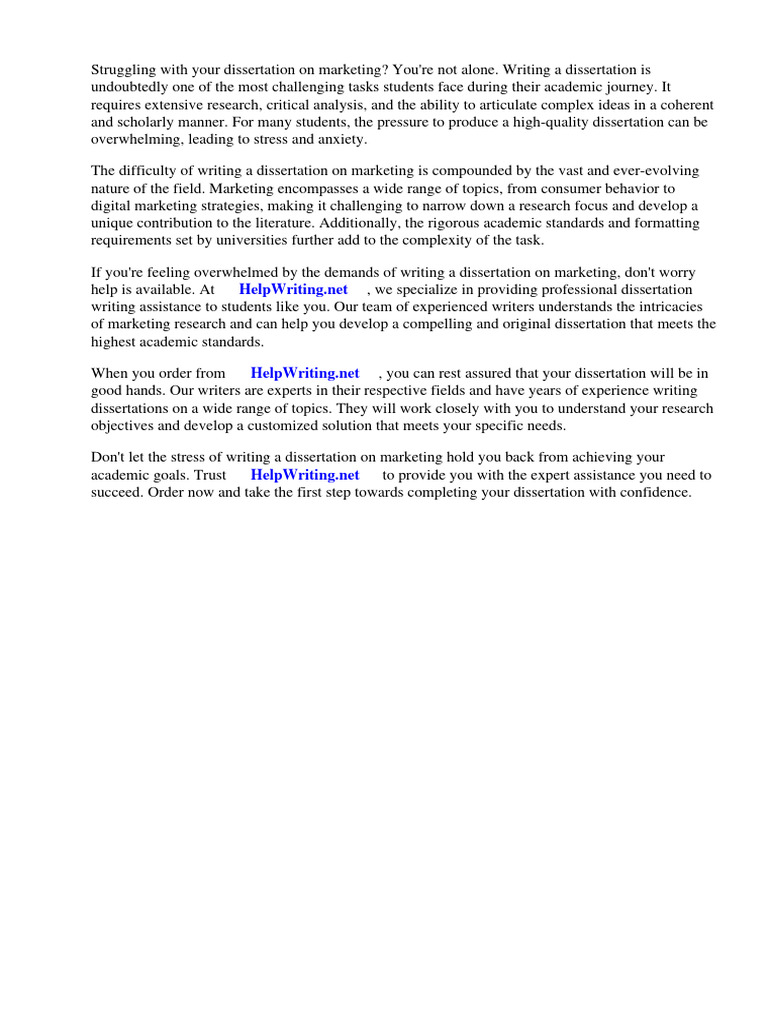 Dissertation Report On Marketing | PDF | Marketing | Consumer Behaviour