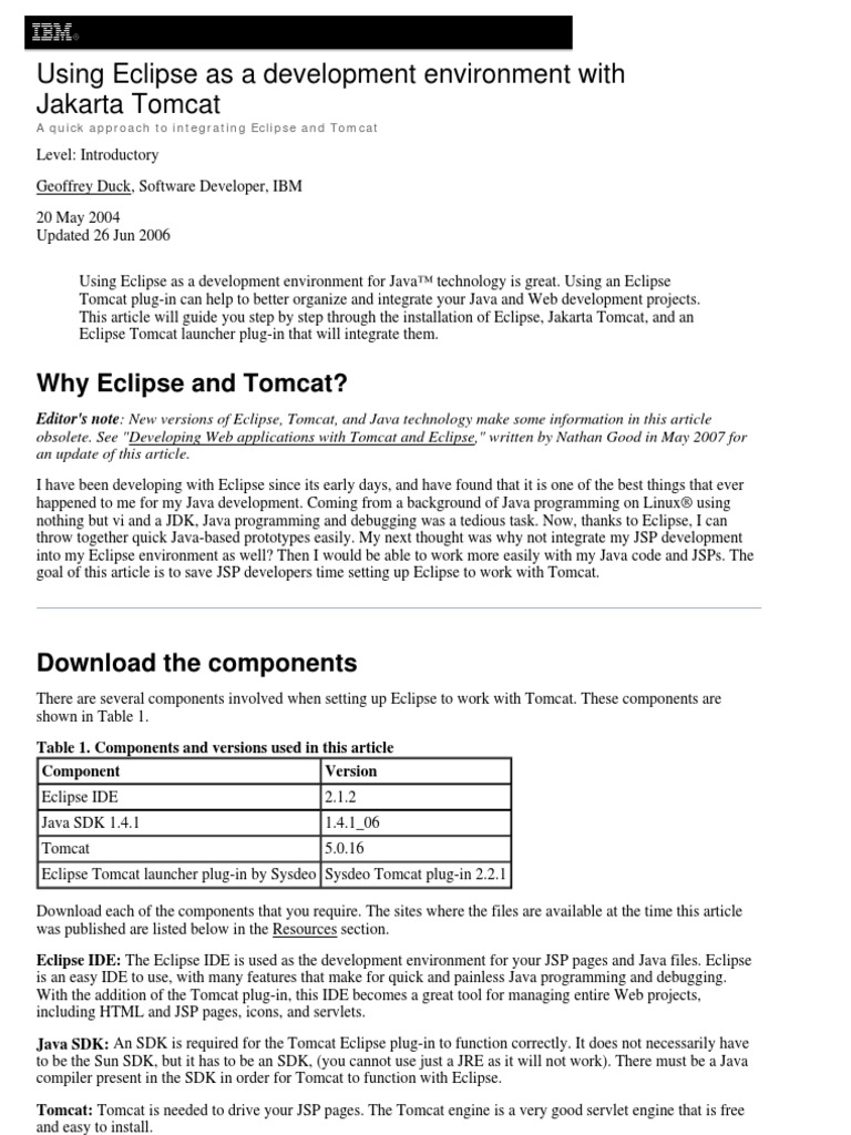 Eclipse For Tomcat | PDF