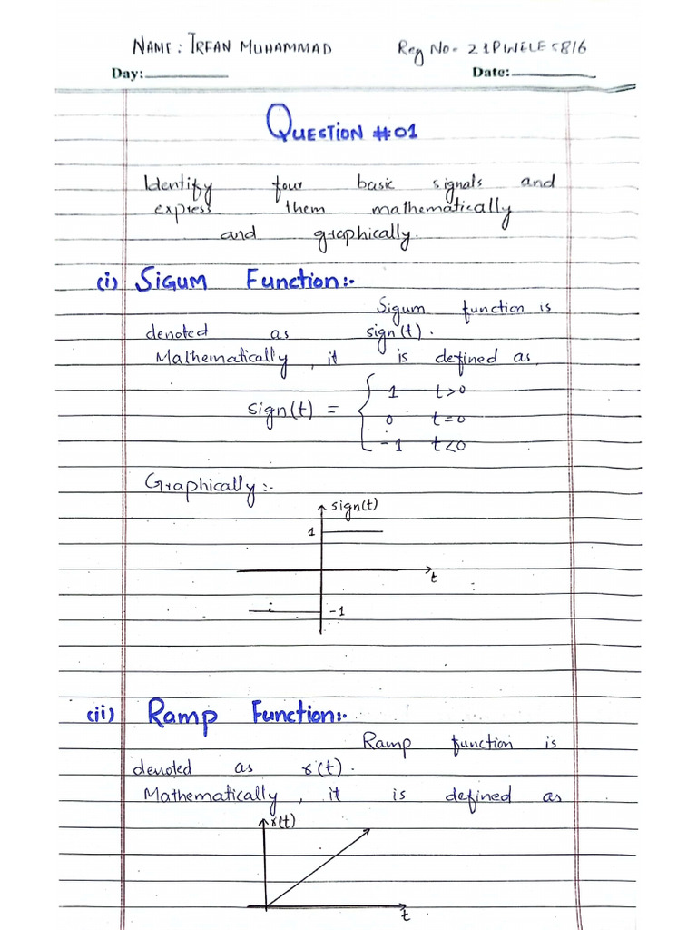 Types of basic signal in signal and system. | PDF