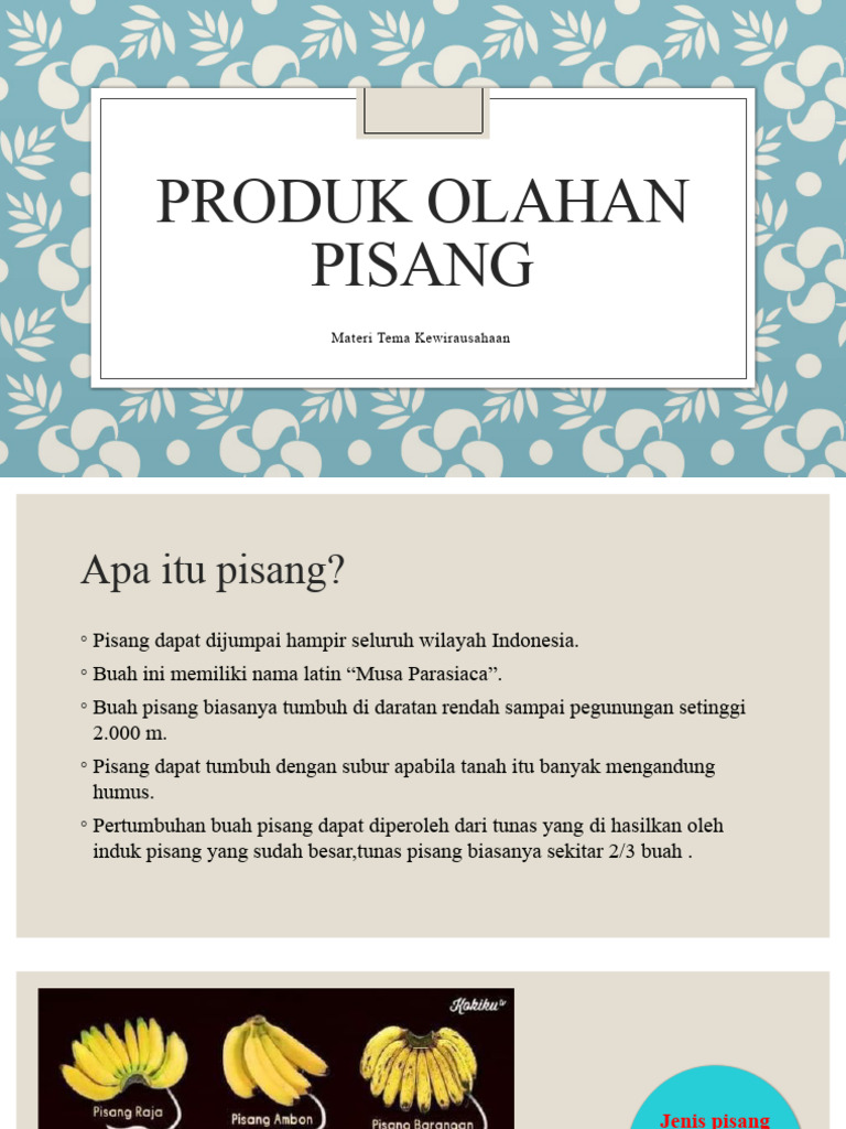 Kegiatan 7 Produk Olahan Pisang | PDF