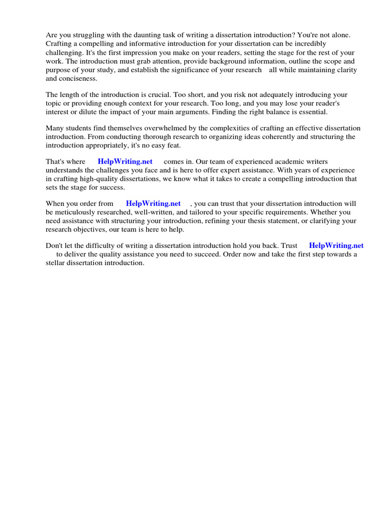 Dissertation Length of Introduction | PDF | Thesis | Essays