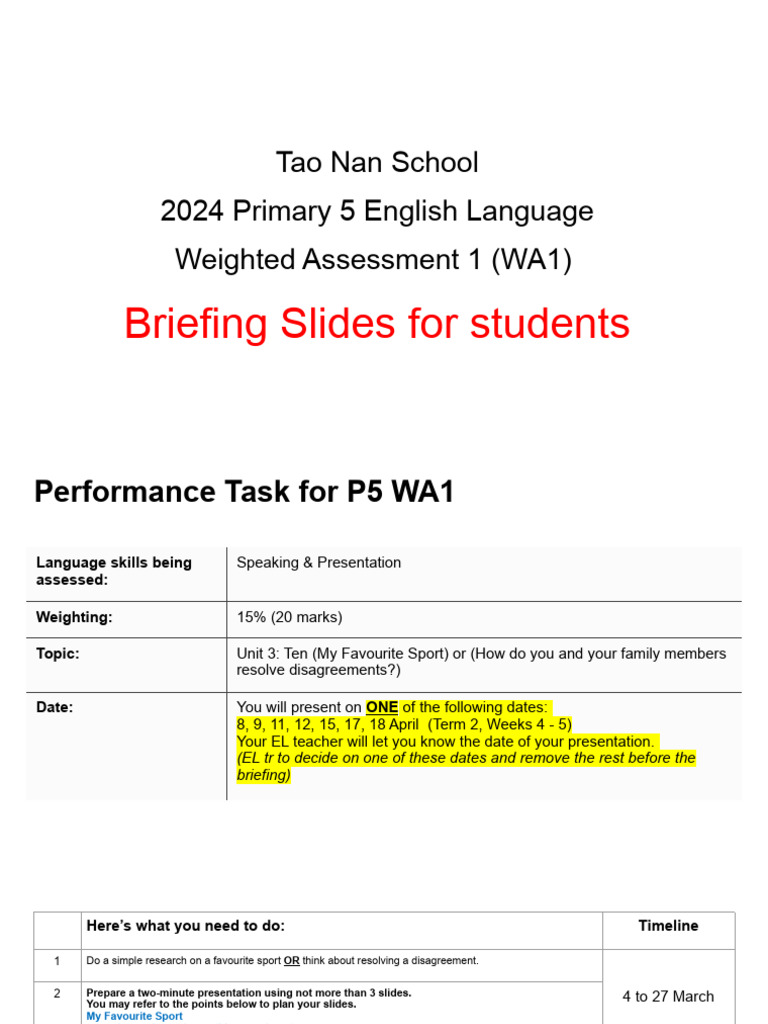 P5 English Presentation Guide | PDF | Cognitive Psychology | Applied ...