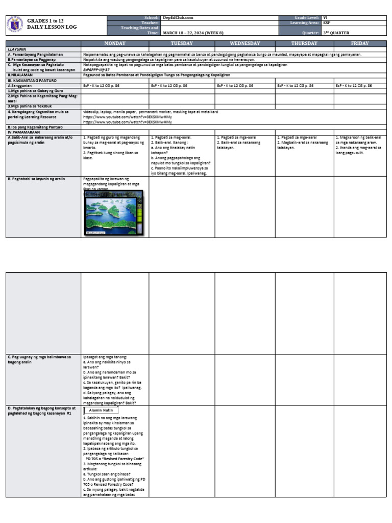 DLL - Esp 6 - Q3 - W8 | PDF