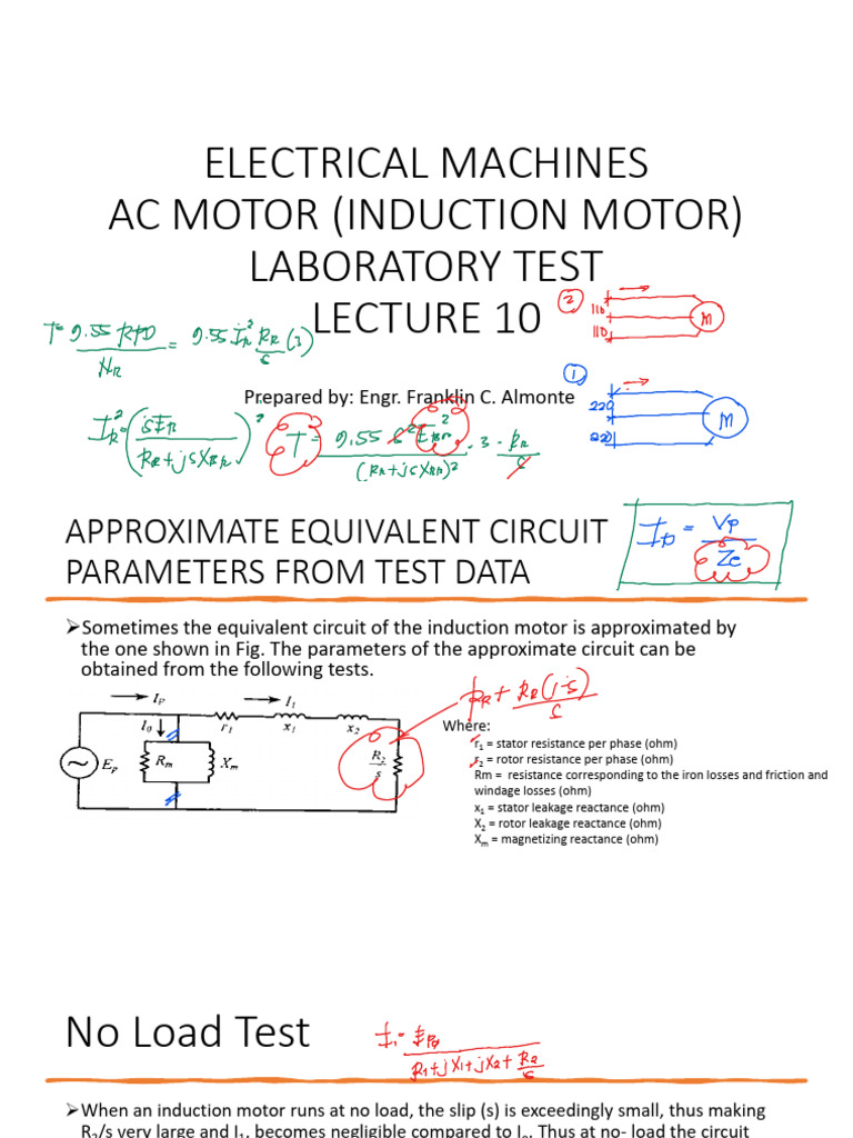 Ele 099 Ac Motor Lec 10 02 15 24-1 | PDF | Electric Motor | Physical ...