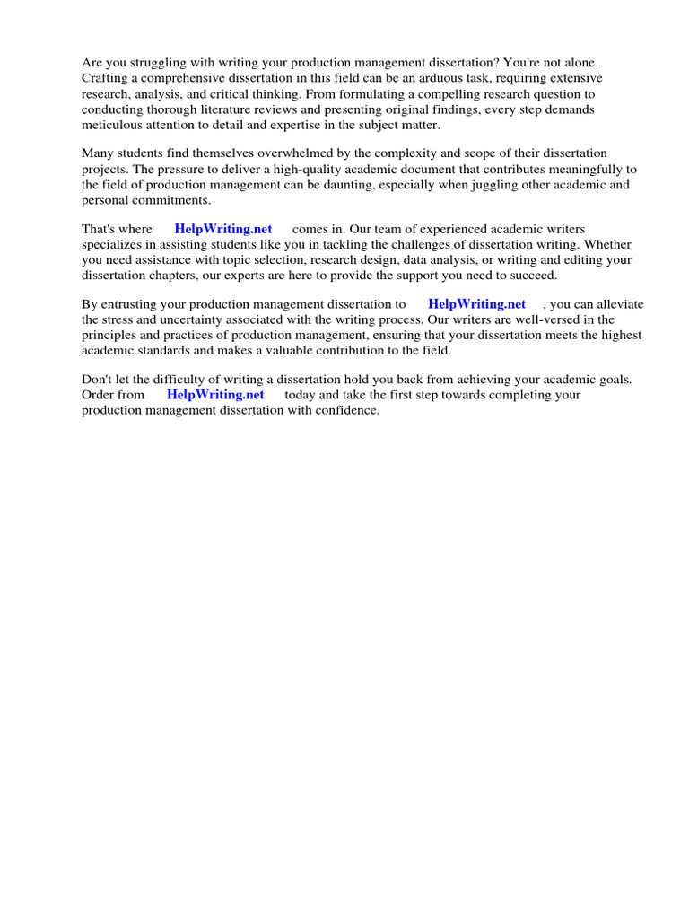 Production Management Dissertation | PDF | Automation | System