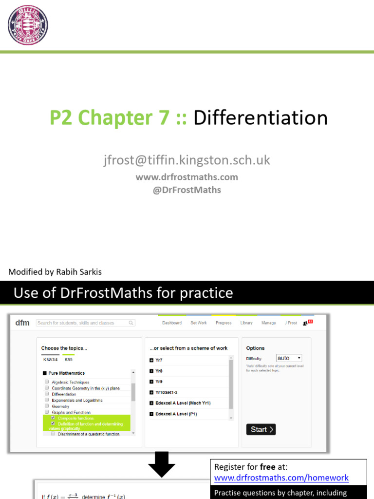 P2 Chp7 Differentiation | PDF | Derivative | Area