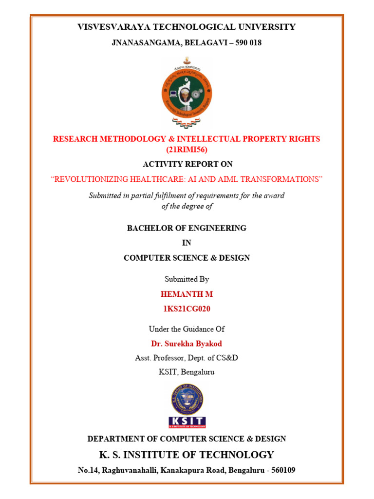 RMI Hemanth Report | PDF | Artificial Intelligence | Intelligence (AI) & Semantics