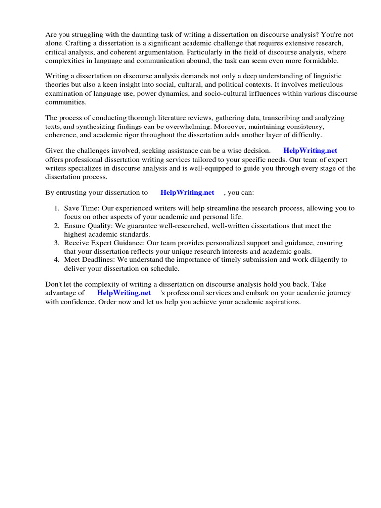 Dissertation Discourse Analysis | PDF | Discourse | Literacy