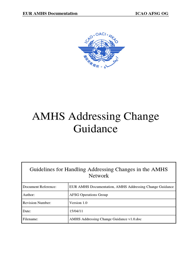 AMHS Addressing Change Guidance v1.0 (EN) | PDF | Telecommunications ...