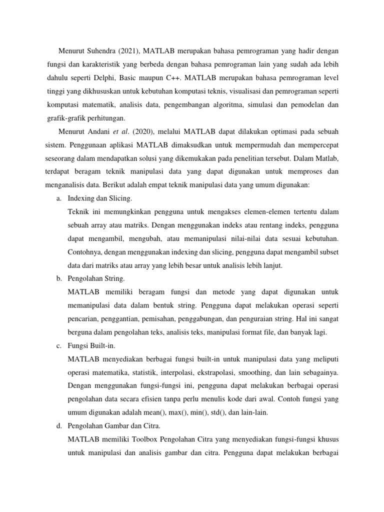 Manipulasi Matlab | PDF