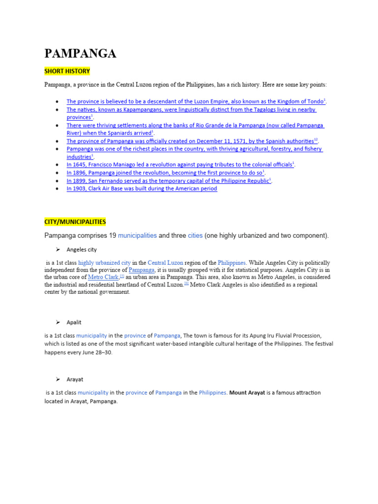 Pampanga | PDF
