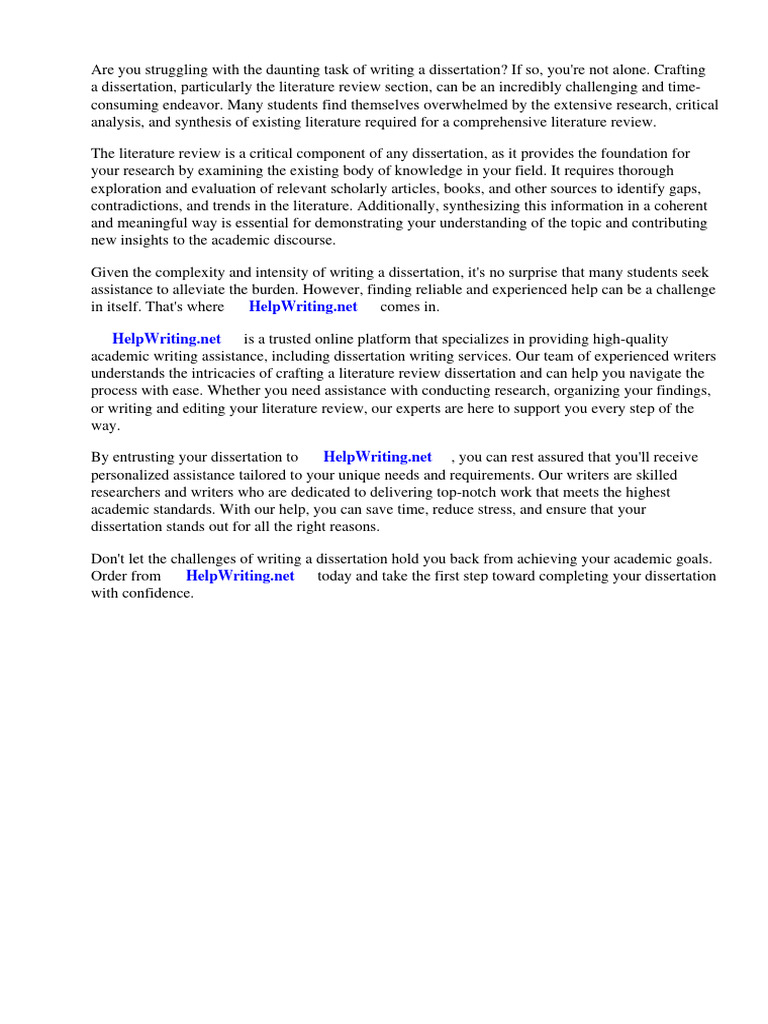 Mastering Your Dissertation Literature Review | PDF | Literature Review ...