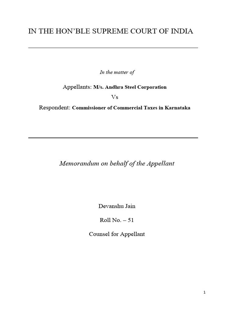 Consti Memo Sem 4 Devanshu | PDF | Certiorari | Taxes