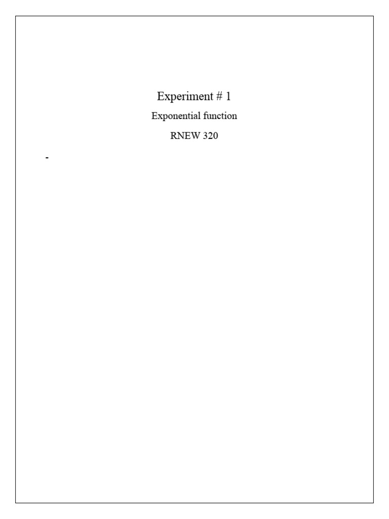 Lab 01 Exponential Funtion | PDF | Electrical Network | Capacitor