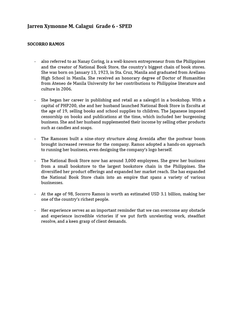 Socorro Ramos | PDF | History | General Fiction