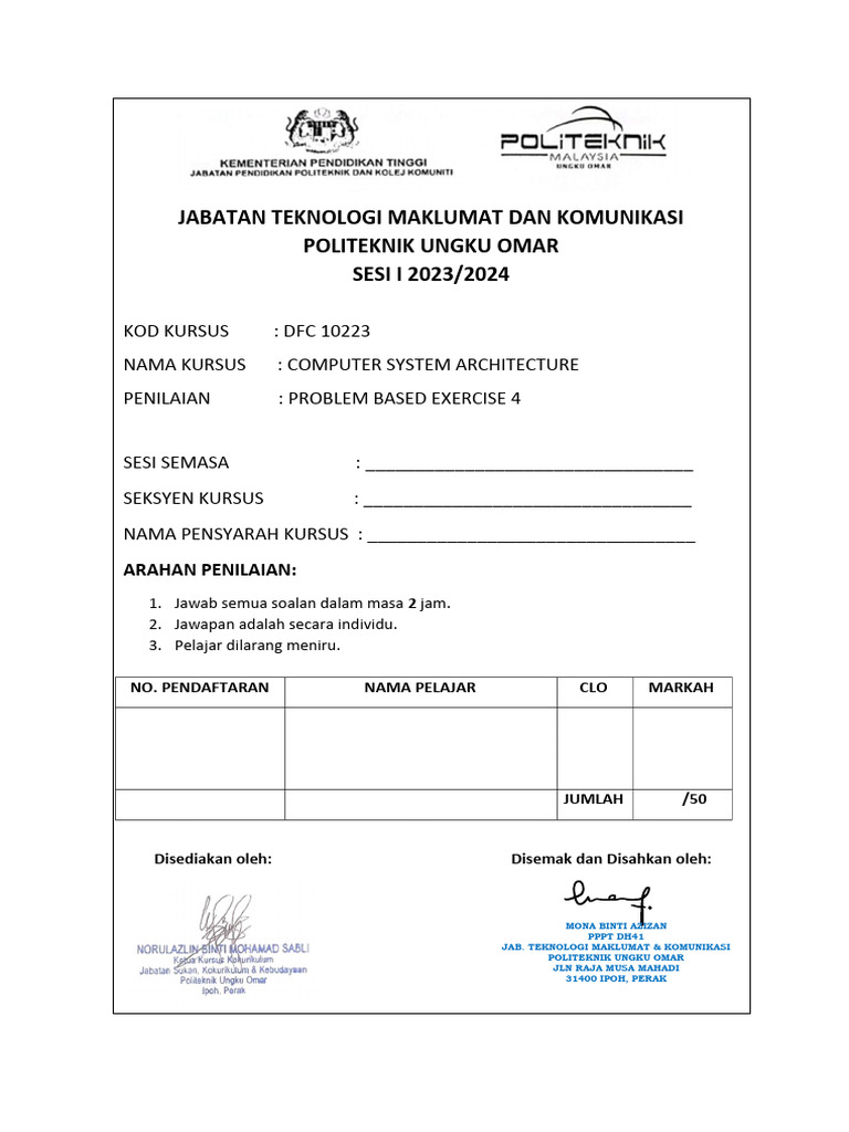 PBE4 2023 FORMAT | PDF | Classes Of Computers | Digital Electronics