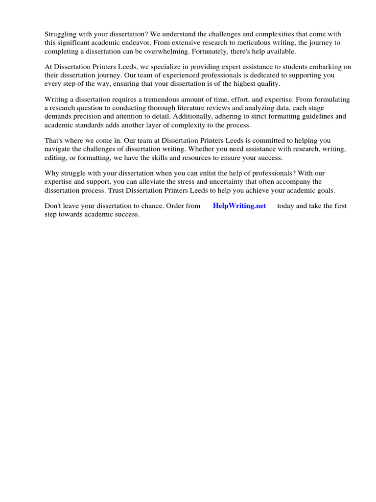 Dissertation Printers Leeds | PDF | Thesis | Books