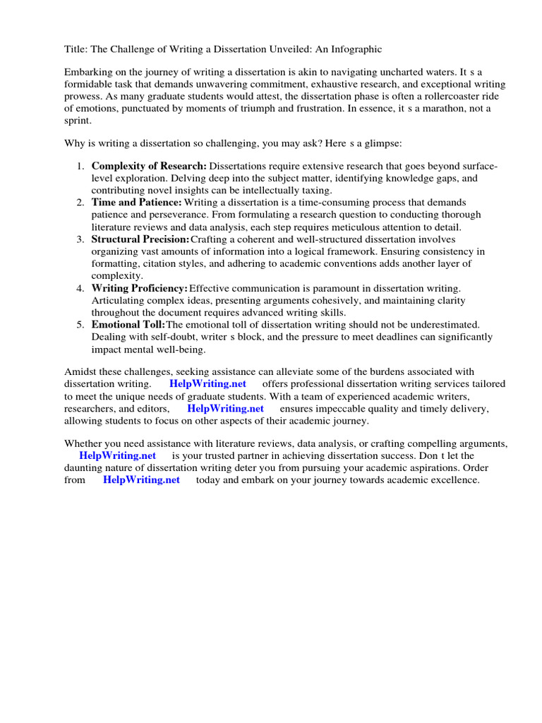 Dissertation Writing Challenges | PDF | Thesis | Academic Publishing
