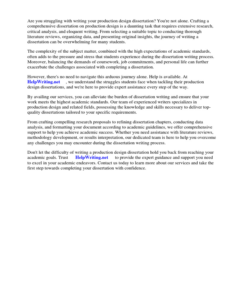 Production Design Dissertation | Download Free PDF | Thesis | System