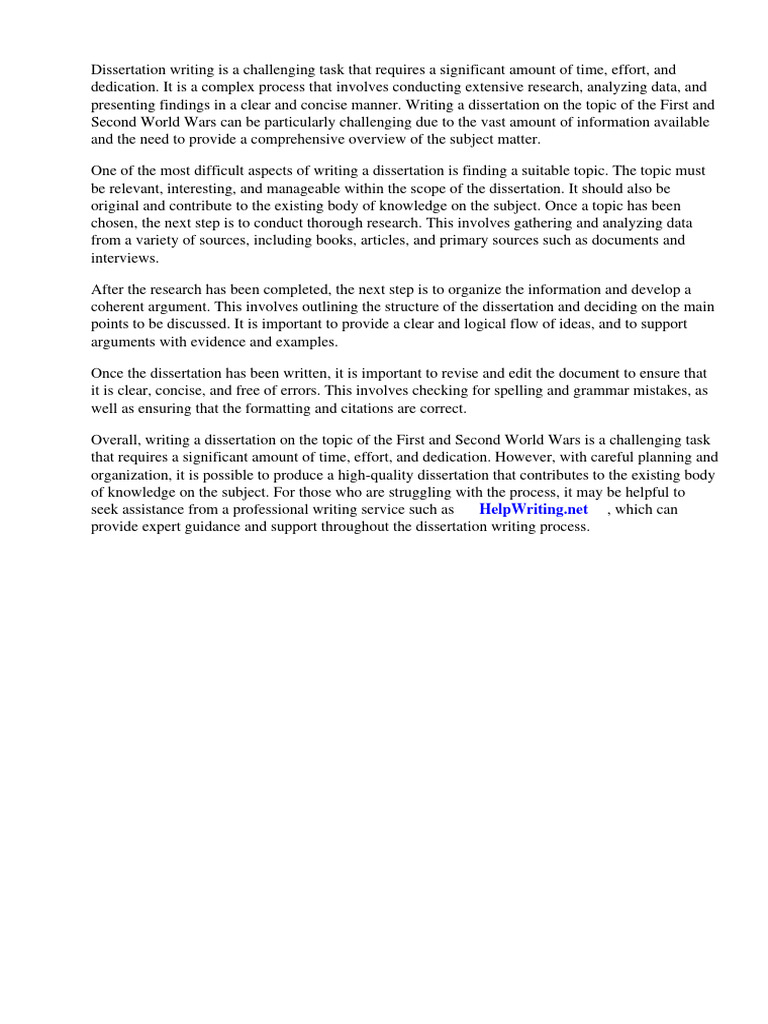 Dissertation Sur La Premiere Et Seconde Guerre Mondiale | PDF | Thesis Dissertation Sur La Premiere Et Seconde Guerre Mondiale | PDF | Thesis