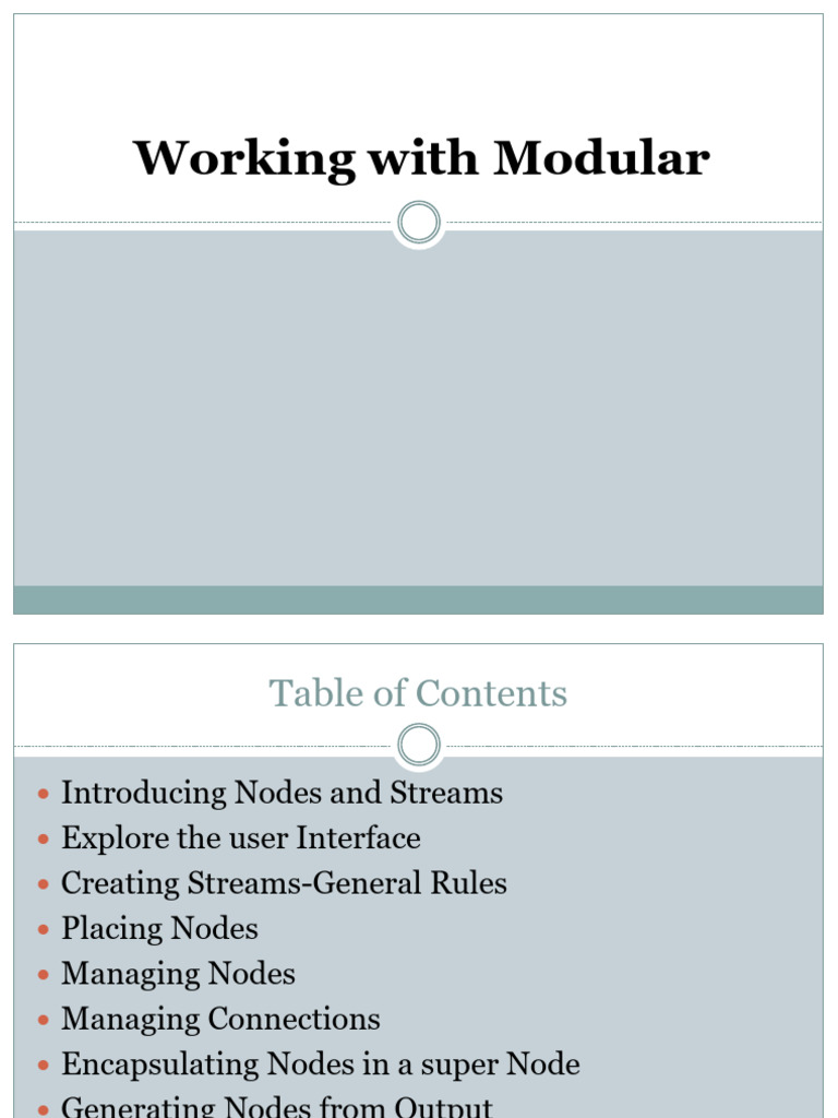 Working With Modular | Download Free PDF | User Interface | Modular ...