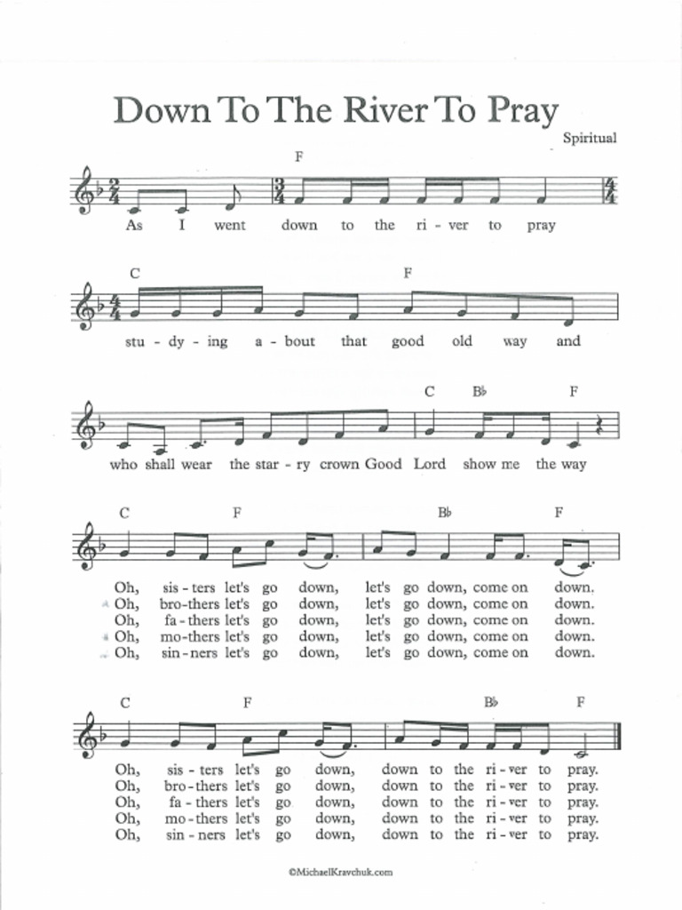 Down To The River To Pray | PDF