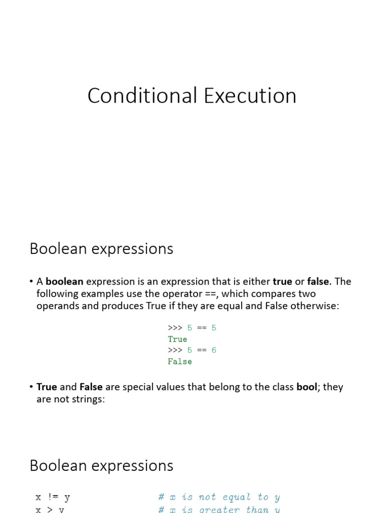 3-Conditional Execution | PDF