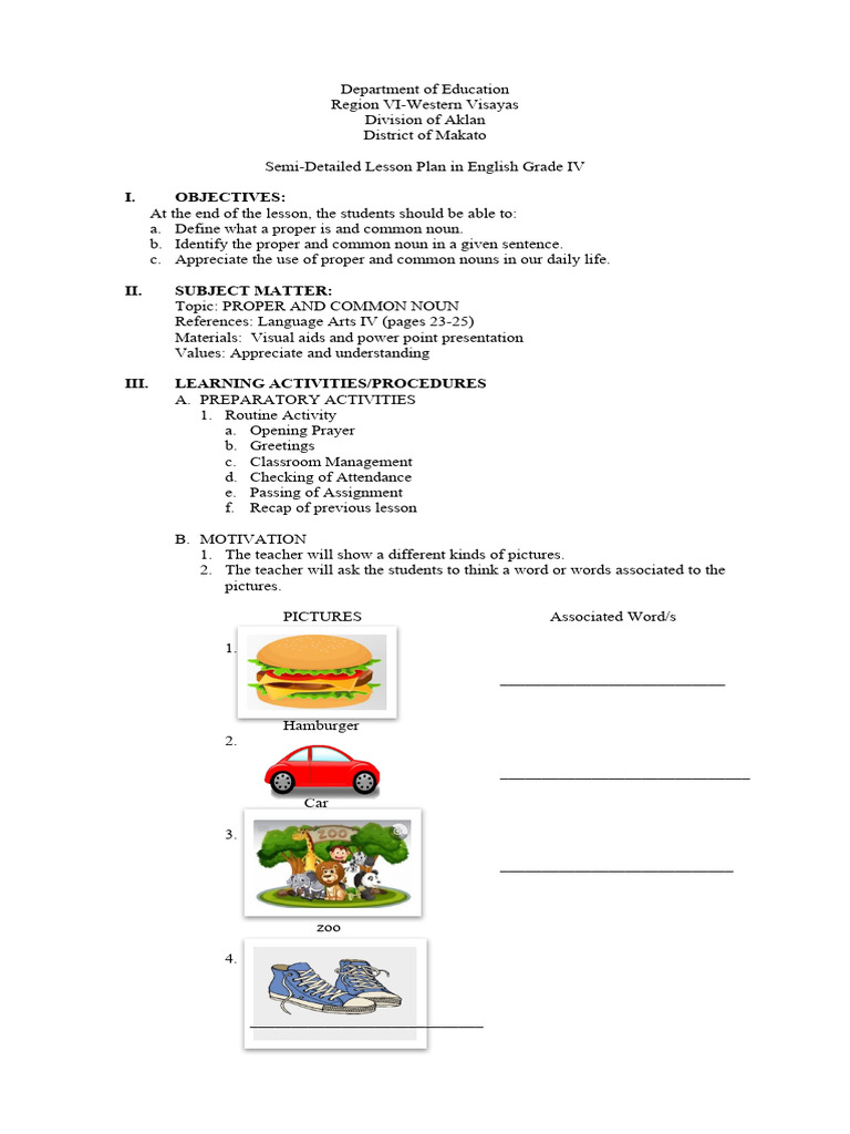 MICHELLE SEMI DETAILED LESSON PLAN Final For Demo | PDF | Lesson Plan ...