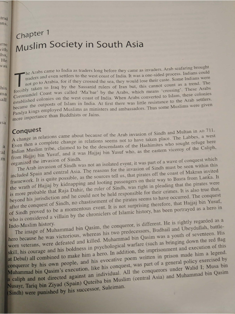 MUSLIM SOCIETY IN SOUTH ASIA | PDF