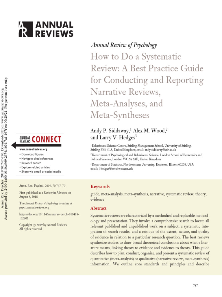 DOa Systematice Review | PDF | Systematic Review | Evidence