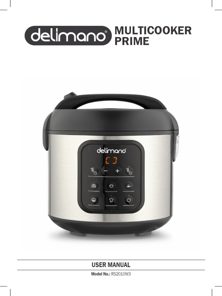Delimano RS201W3 Multi Cooker | Download Free PDF | Ac Power Plugs And ...