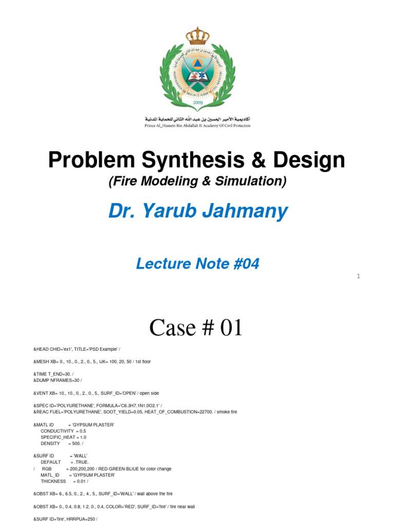 04 PSD Fire Sim LN4 | PDF | Applied And Interdisciplinary Physics ...