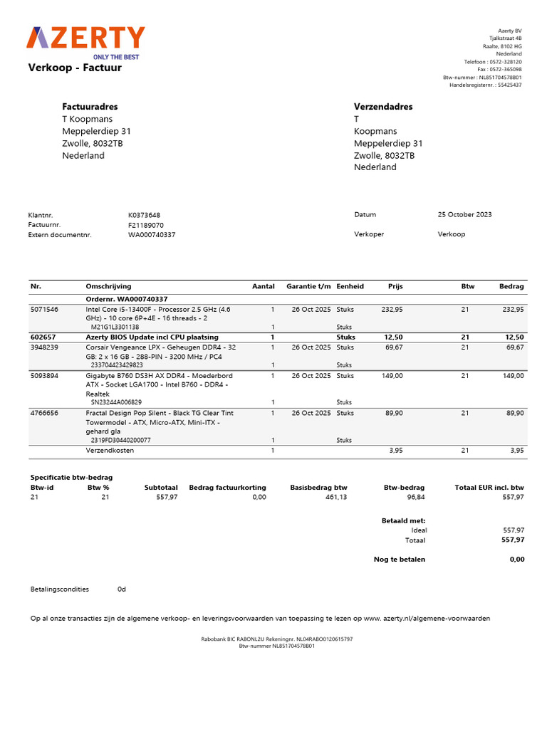 Invoice F21189070 | PDF