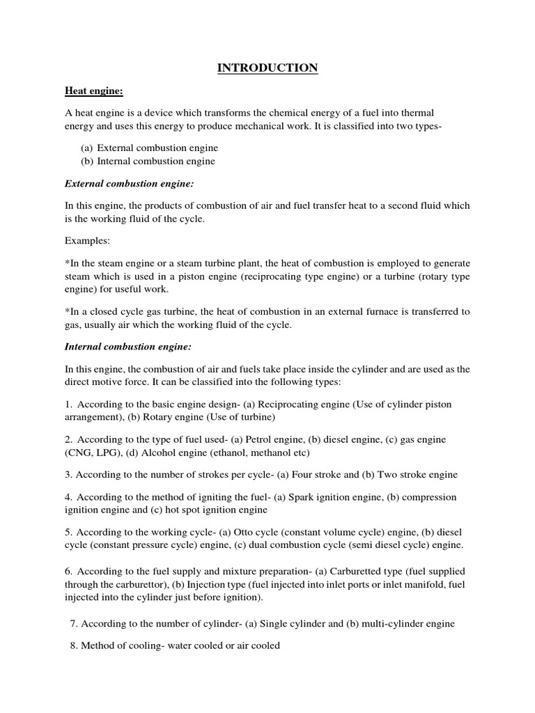 Introduction IC Engines | PDF | Internal Combustion Engine | Engines