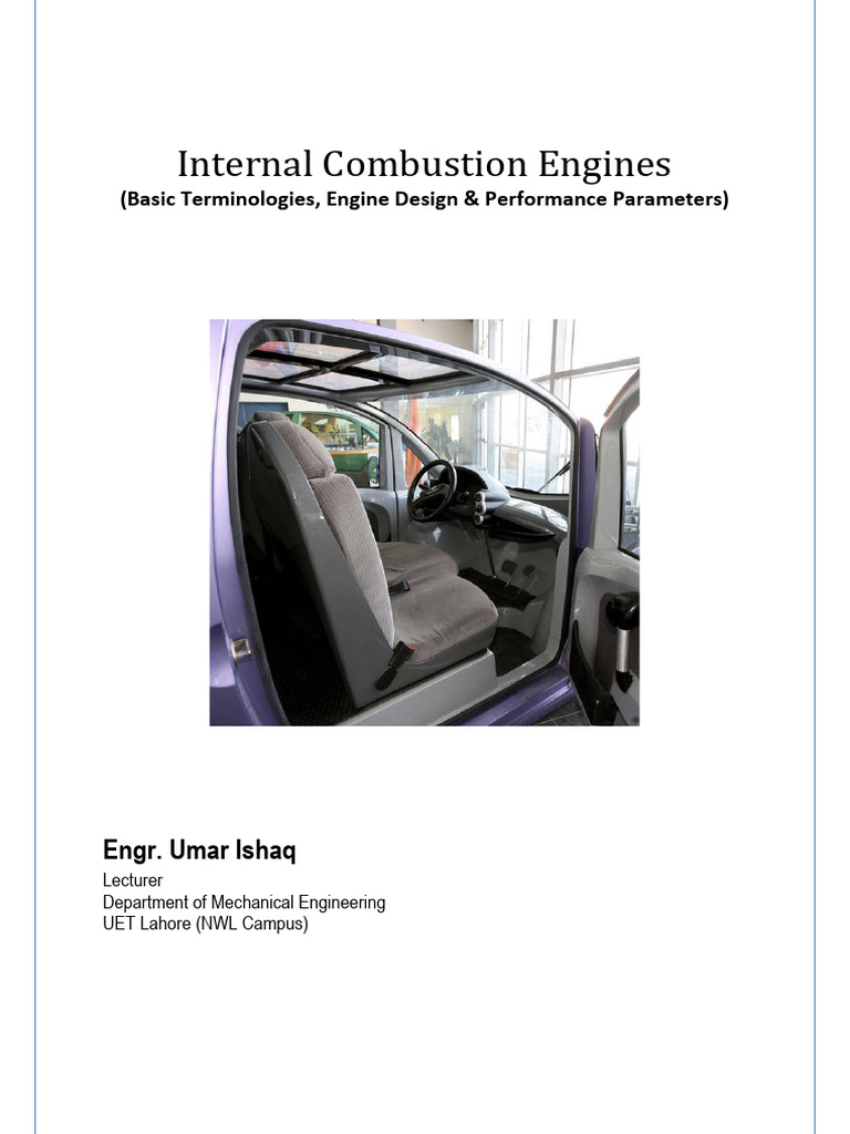 Engine Design and Performance Paramenters | PDF | Engines | Power (Physics)