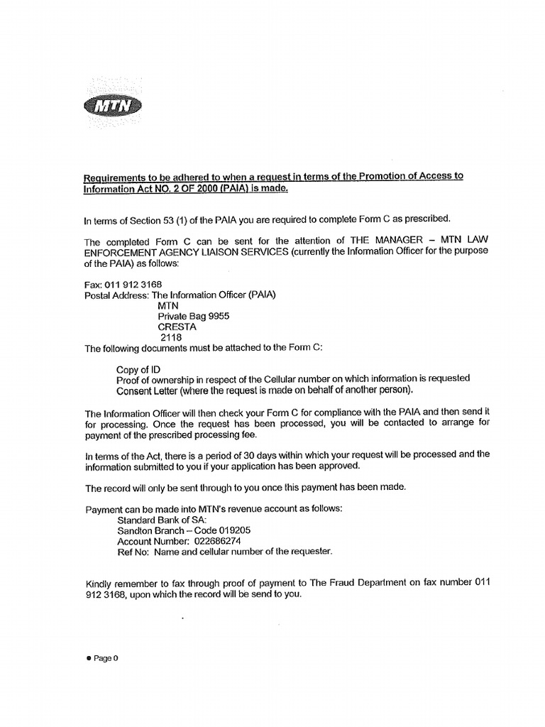 PAIA Forms | PDF
