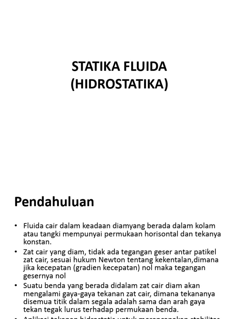 II Statika Fluida | PDF