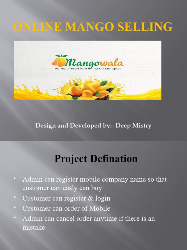 Online Mango Selling | PDF