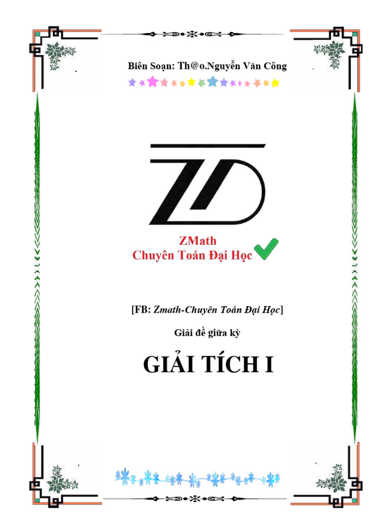 File Giải Đề GK GT1 - 2021 | PDF