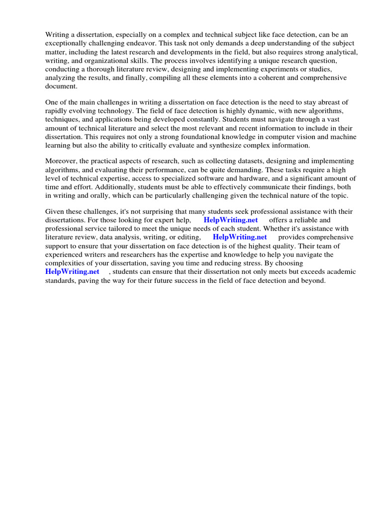 Face Detection Dissertation Pdf Computer Vision Machine Learning