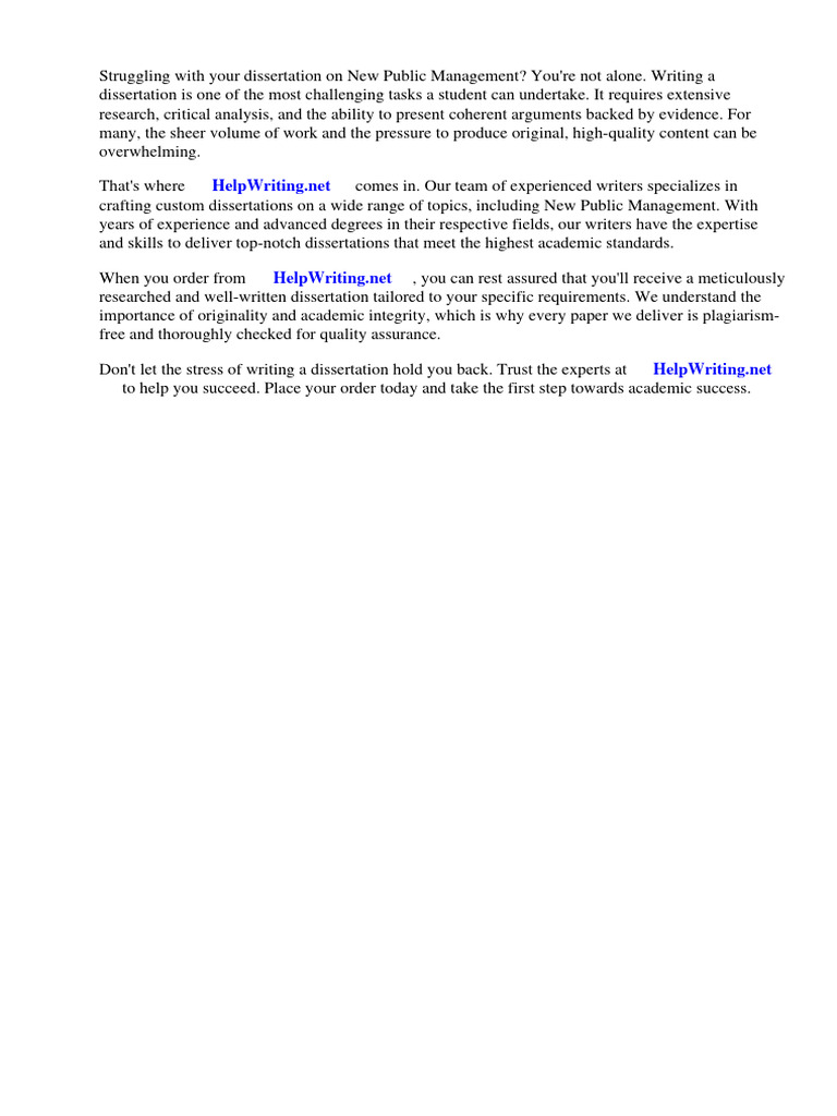 Dissertation New Public Management | PDF | Public Administration ... Dissertation New Public Management | PDF | Public Administration ...