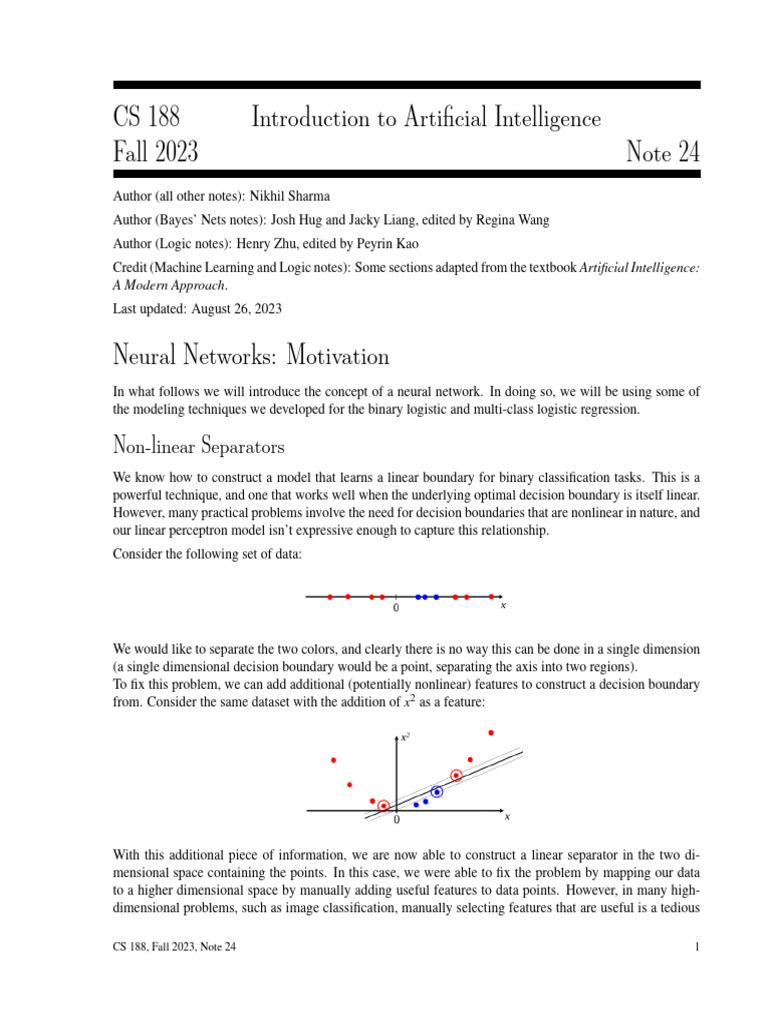 cs188 Fa23 Note24 | PDF