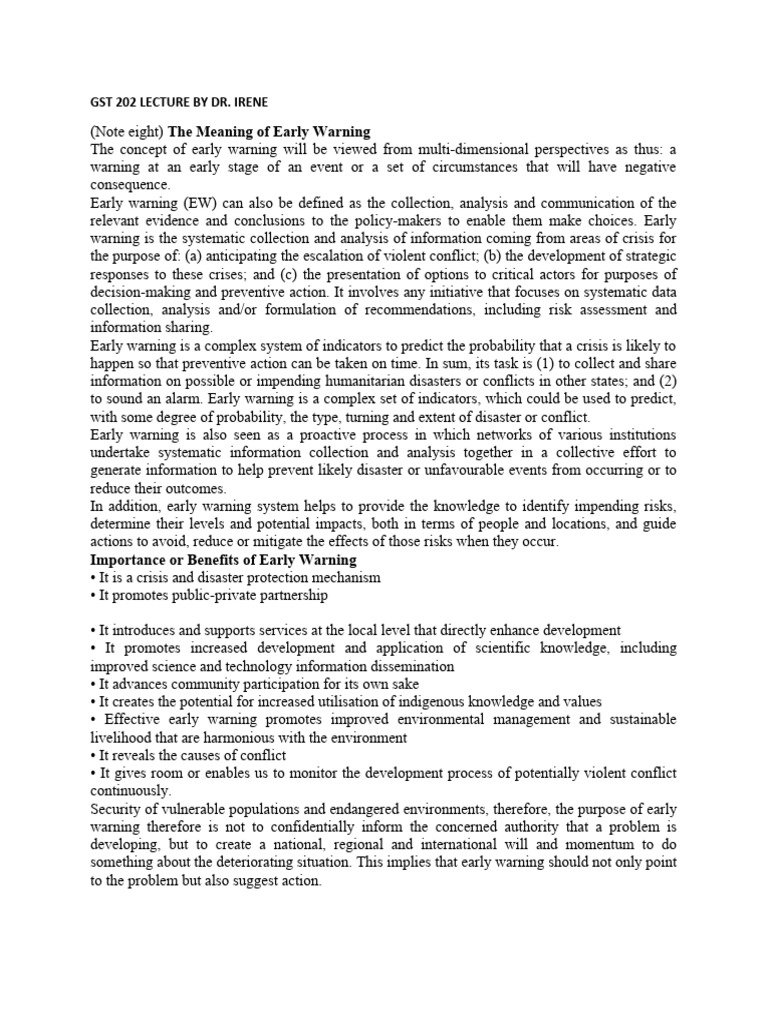 GST 202 Lecture by DR | PDF | Arms Control | Firearms