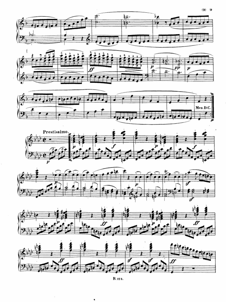 Prestissimo - Sonata Op. 2 No. 1 (Beethoven) | PDF